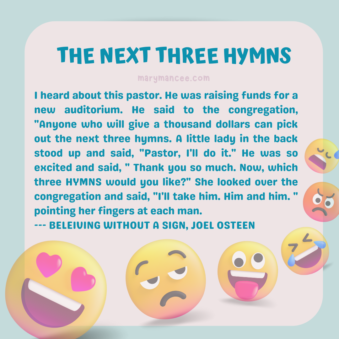 Joel Osteen’s Jokes “The Three HYMNS” – Some Random Thoughts